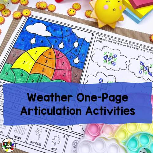 Preschool Speech Therapy Weather No-Prep Articulation Mixed Groups ...