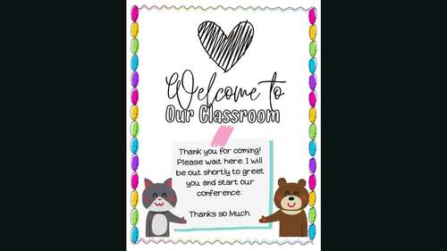 Parent Teacher Conference Forms Bundle - Animal Theme - PDF & EDITABLE