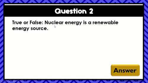 The Unfair Game Renewable and Nonrenewable Resources/Energy PowerPoint Game