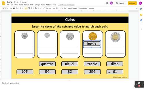 DIGITAL Canadian Coin Interactive Activities - Google Slides | TpT