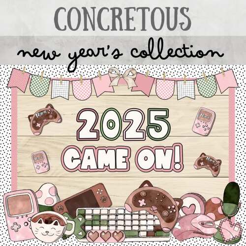 New Year Bulletin Board Kit Groovy Pastel January Winter Shine Bright ...