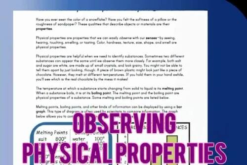 Physical Science Reading Word Document: Properties of Objects & Materials