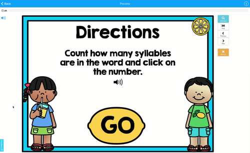 Counting Syllables Kindergarten Boom Cards by Krafty in Kinder | TPT