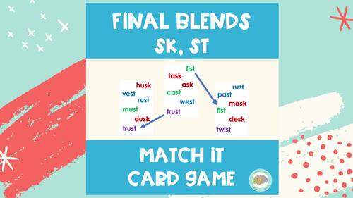 Final Blends Game including ending blends -sk, -st | TPT