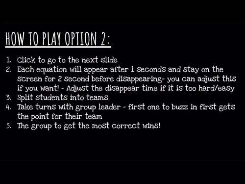 Quick Dividing Times Table (Numbers 1-10) APPEARING/DISAPPEARING GAME PPT