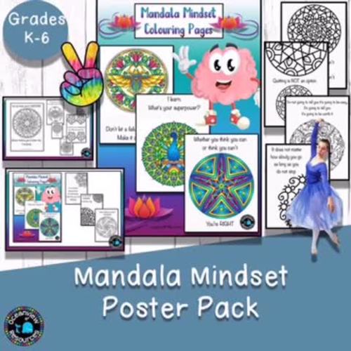Mindfulness /Mindset posters, calm coloring for Social Emotional Learning