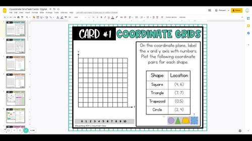 Coordinate Graph Task Cards by Teaching With a Mountain View | TPT