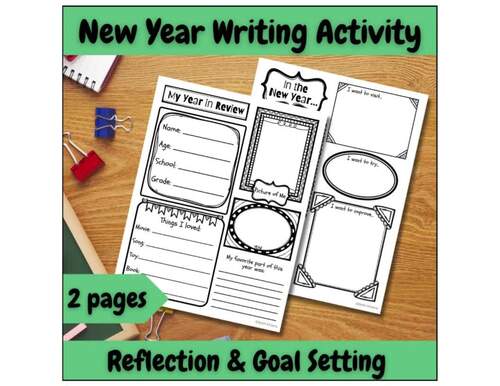 New Year’s Goal Setting Activity and Reflection | No-Prep Elementary ...
