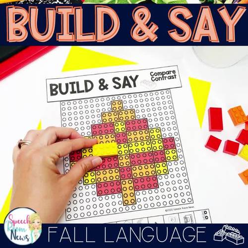 Build & Say: Fall Brick Language by Jenna Rayburn Kirk | TPT