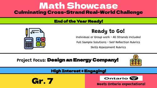 Grade 7 - Real-World Math Project (Culminating Task for Ontario Math)