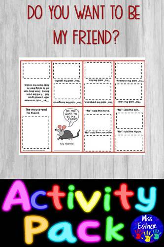 "Do You Want to be My Friend?" Activity Pack - 11 resources w/BOOM CARDS