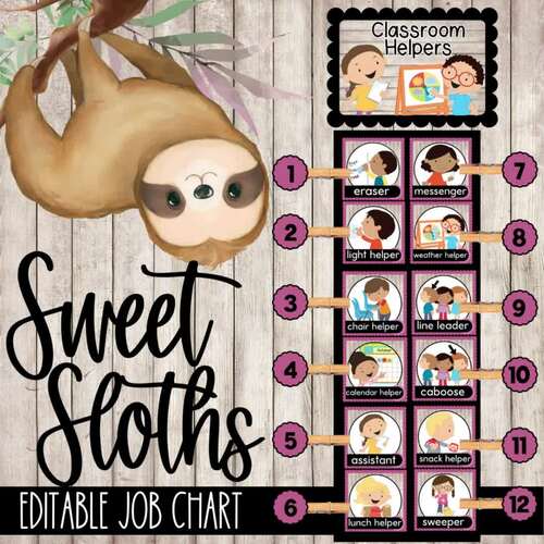 EDITABLE Classroom Jobs Clip Chart | Classroom Helpers | TPT