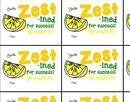 Lemon Warheads Testing Motivation Tag-You're ZEST-ined for success! Go ...