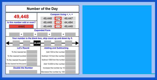NO PREP- Fall Cute Animals (5) Number of the Day 5-digit Digital Jigsaw ...