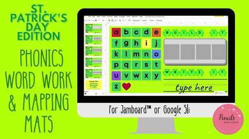 St. Patrick's Day Word Work Mats⎮ABC & Vowel Teams⎮Jamboard™ & Google ...