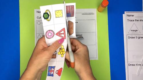 Sorting 2D Shapes Cut and Paste Worksheets and Tracing and Drawing Math ...