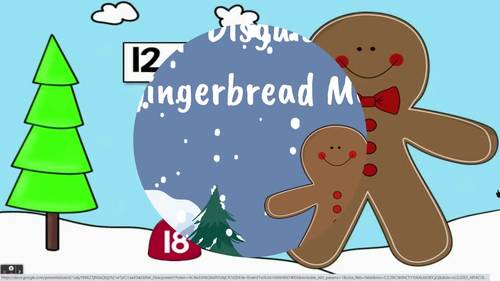 Addition Facts Within 20 - Gingerbread Disguise for Google Slides