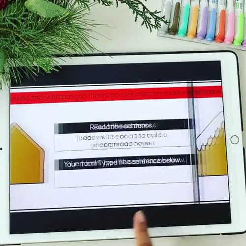 Digital Build a Gingerbread House Typing Practice | For Google Slides™
