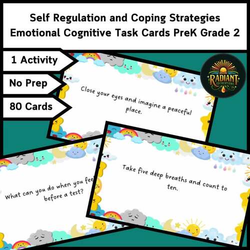 Self Regulation and Coping Strategies Emotional Cognitive Task Cards ...