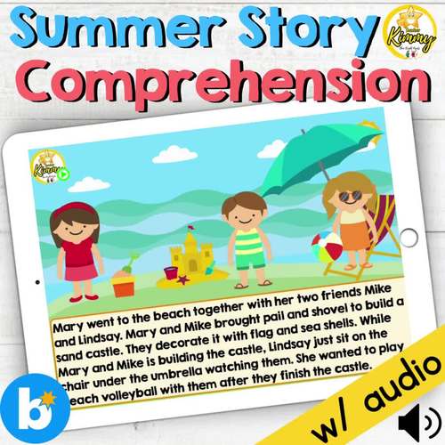 Summer Story Comprehension Answering WH Questions Boom Cards by Teacher ...