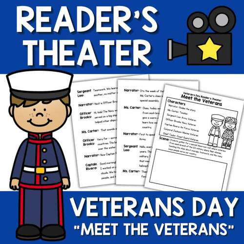 Veterans Day Reading Activity | Readers Theater Script | Fun Social ...