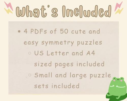 50 Cute Easy Symmetry Puzzles | Preschool Toddler Matching Game ...