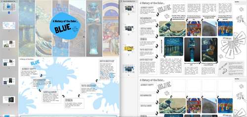 Color Blue Art Doodle Mind Map by Teach Art History | TPT