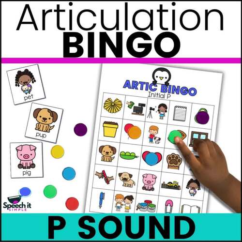 Articulation BINGO for Speech Therapy - P SOUND - No Prep - Artic - Apraxia