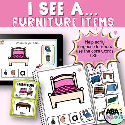 AAC Core Vocabulary Activities See FURNITURE Adaptive books special ...
