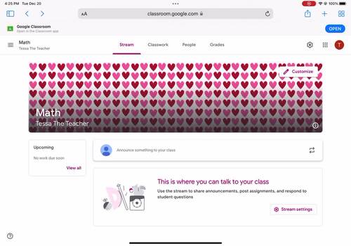 ANIMATED Google Classroom Header Banner GIF VALENTINES DAY Pink and Red ...