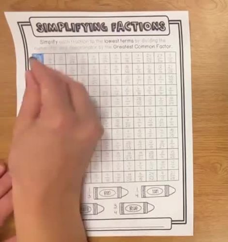 Simplifying and Reducing Fractions to the Lowest Term Christmas Holiday ...