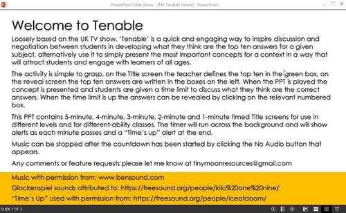 Tenable / Top Ten Customizable PowerPoint Template | TPT