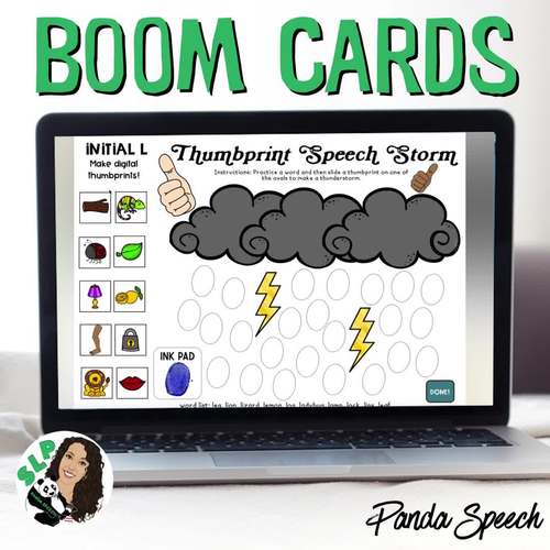 Thumbprint Speech Storm BOOM Card Bundle by Panda Speech | TPT