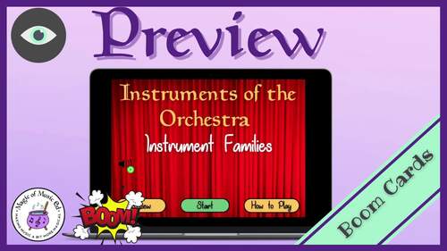 Instruments of the Orchestra - Which Family? | Drag & Drop | Boom Cards