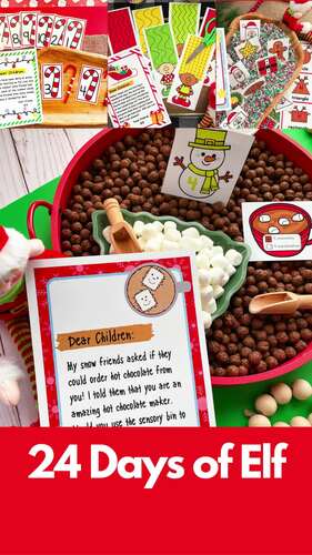 Christmas Elf Printables for Preschoolers - 24 Daily Activities and Elf ...