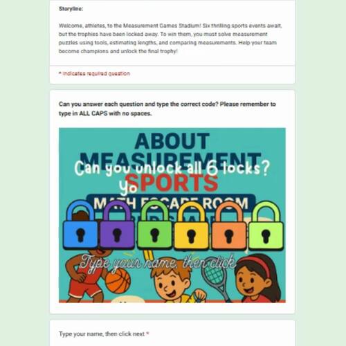 Measurement Escape Room 2nd Grade | Estimate, Compare Length, Tools ...