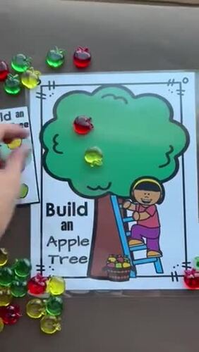 Build an Apple Tree Counting Math Activity by Mrs Jackson's Little Learners