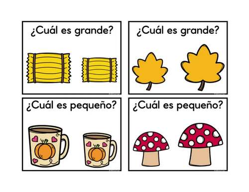 Fall Center | Measurement Task Cards in Spanish by E is for Erica