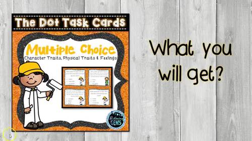 The Dot by Peter Reynolds - Character Trait Task Cards by Glistening Gems