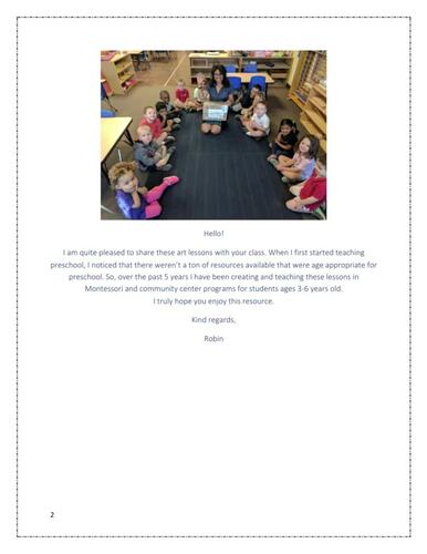 BUNDLE 5 Art Lessons Preschool Preschool Artists History PACKET 1 Prek ...