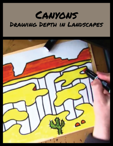 Landscapes • Drawing Canyons by Art Every Day | TPT