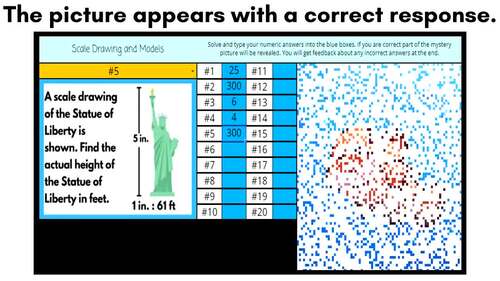 Scale Drawings and Models 7th Grade Pixel Art by Pick Up and Go Resources