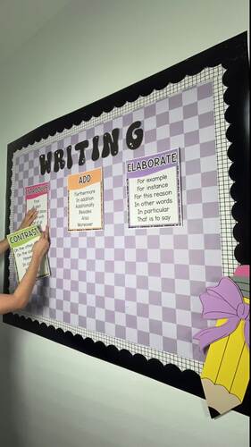 Transition Words Writing Anchor Chart Printable List ELA Bulletin Board ...