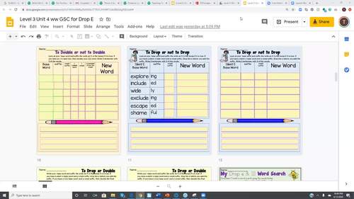 Distance Learning Google Third Grade Phonics Level 3 Unit 4 (Drop e ...