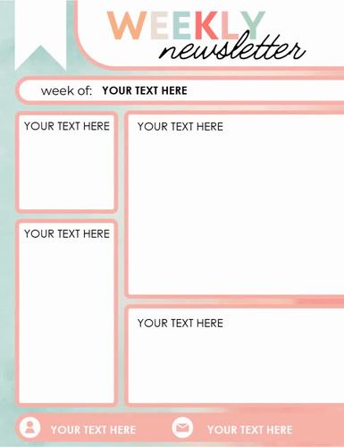 Weekly Newsletter Templates - PPT & Google Slides™ - Creamsicle by ...