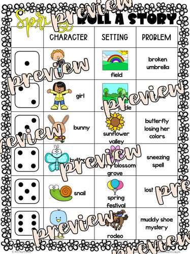 Roll a Story St. Patricks Day and Spring by Anh Huynh | TPT