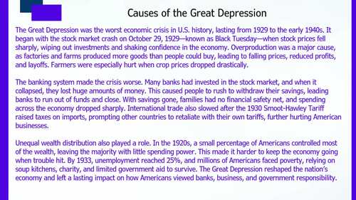 US History II – Unit 4: The Great Depression & New Deal (1929–1940)