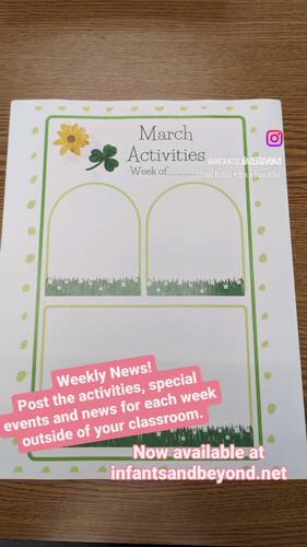 Weekly Newsletter, Printable 12 months of designs by Infants and Beyond