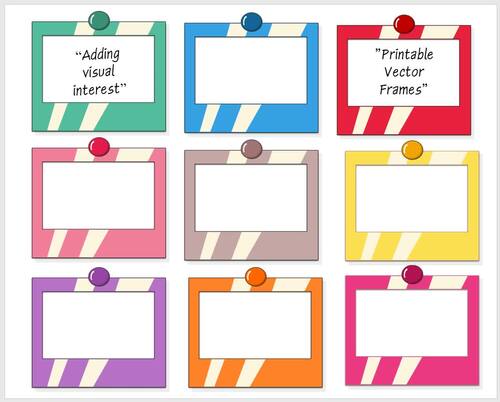 Editable Digital Photo & Image Frame Clipart 9, 60 PNG + PowerPoint ...