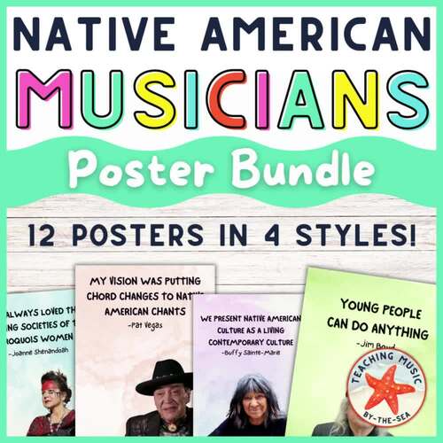 Native American Heritage Musican Posters | Indigenous Music Classroom Decor